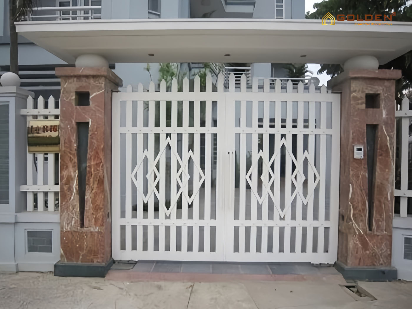 Tổng Hợp 100+ Mẫu Cửa Cổng Sắt 2 Cánh Đẹp Đơn Giản